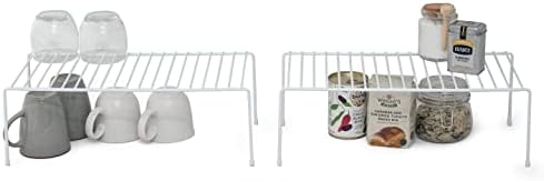 QIWODE Kitchen Cupboard Organiser, Home and Kitchen Storage Shelf Wire ...