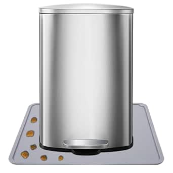 Amazon.com: ANLEBUY Non-Slip Floor Mat Trash Can Mat with Raised Edge ...