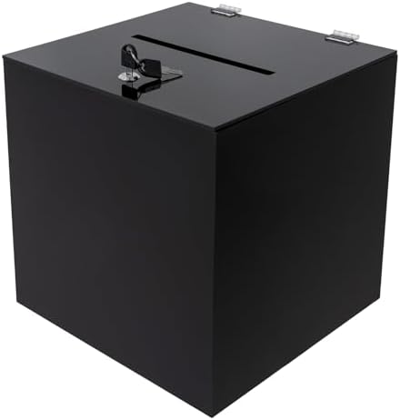 Amazon.com: Metal Donation Box for Fundraising - Suggestion Box with ...