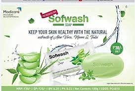 Buy Modicare Sofwash Aloe Vera, Neem & Tulsi Soap (Set Of 5 Soaps ...