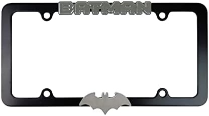 Amazon.com: DC Comics Chrome and Black Metal Batman License Plate Frame ...