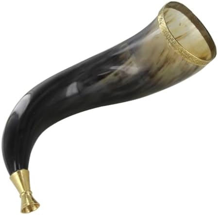 Amazon.com: ZAHANAARA Viking War Horn - 16'' Genuine Ox-Horn Battle ...