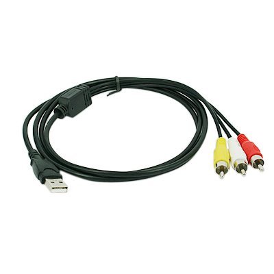Amazon.com: USB Male A to 3 RCA AV A/V TV adapter Cord Cable for ...