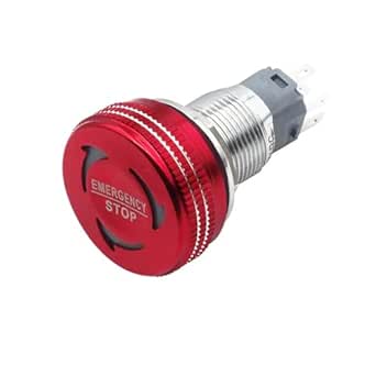 Rotation Stop Button Metal Emergency Stop Switch Brake 16/19/22mm with ...