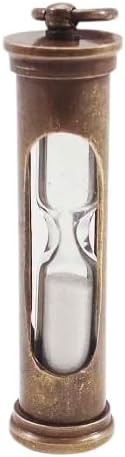Amazon.com: Maritime treasures Vintage Brass Hourglass Keychain Mini ...