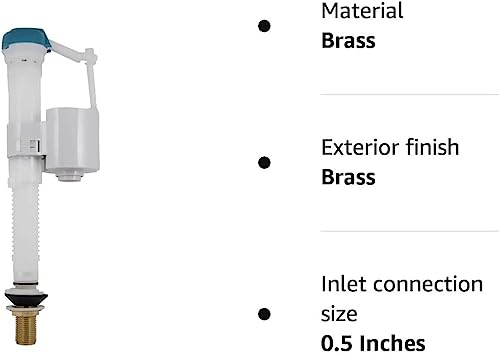 Toilet Cistern Inlet Float Valve Brass Bottom Supply Multi Height WRAS ...