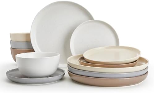 Amazon.com | Sweese Plates and Bowls Sets, 18 Piece Dinnerware Set ...
