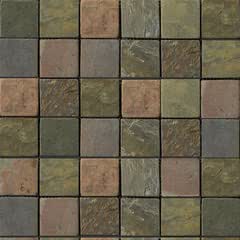 Emser Tile Slate Tumbled Multi Rajah 2 x 2 Mosaic Tile - Construction ...