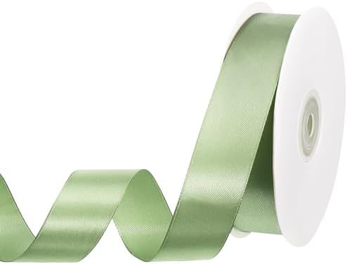 Amazon.com: 200 Yards 1/8 Inch Sage Green Ribbon, Thin Light Green ...