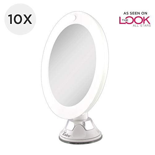 Zadro LED Lighted 10X Magnification Z'Swivel Power Suction Cup Vanity ...