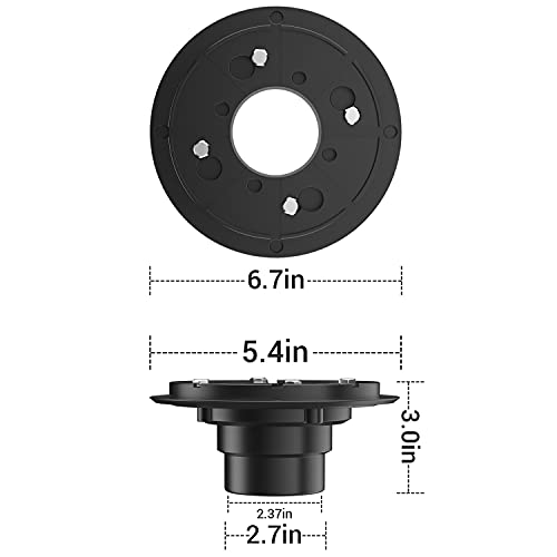 Snapklik.com : EXF Round Shower Drain Base Kit For 2 Inch And 3 Inch ...