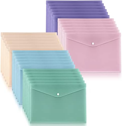Amazon.com : Fuutreo 100 Pack Plastic Envelopes Poly Envelopes Pastel ...