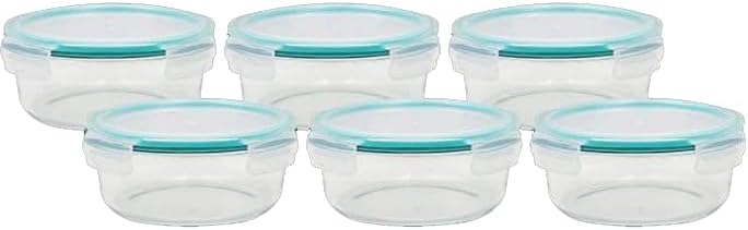 Amazon.com: BOVADO USA 1 Cup Glass Food Storage Containers (6 Pack ...