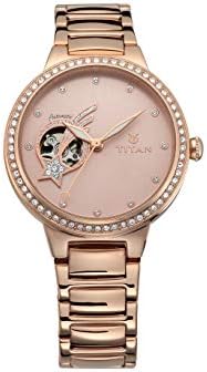 Titan Quartz Analog Rose Gold Dial Stainless Steel Strap Watch for ...