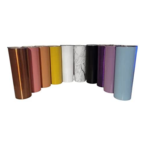 Amazon.com: Leak Proof Slim/Skinny Stainless Steel 20oz Thermos/Tumbler ...