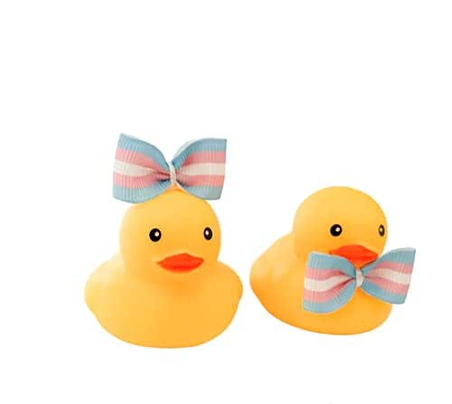 Amazon.com: Pride Themed Yellow Rubber Duck Ducks - Blue Pink White ...