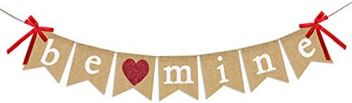 Amazon.com: BE MINE Burlap Banner - NO DIY - Valentine's Day ...