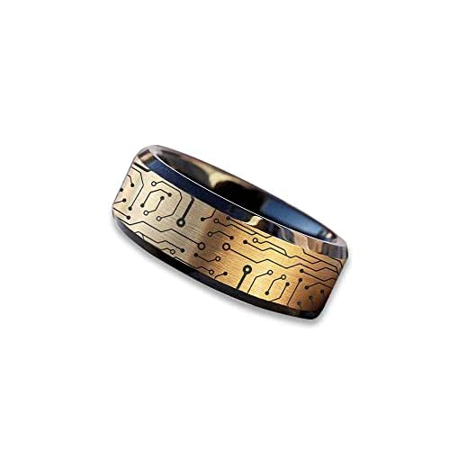 Amazon.com: Circuit Board Ring for Man, Circuit Board Gift, Circuit ...