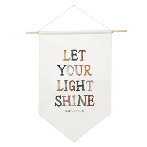 Amazon.com: Let Your Light Shine Wall Hanging, Inspirational Wall Art ...