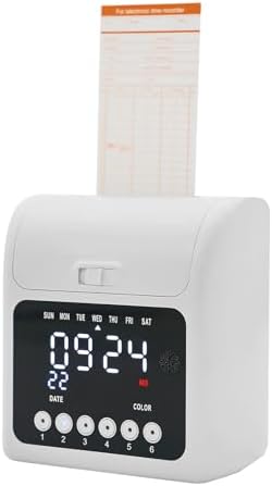 Amazon.com: VEVOR Punch Time Clock, 6 Punches per Day, Time Tracker ...