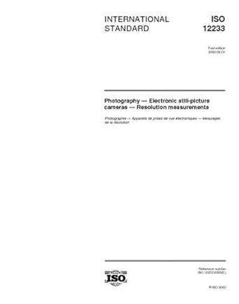 ISO 12233:2000, Photography - Electronic still-picture cameras - Resolution measurements ...