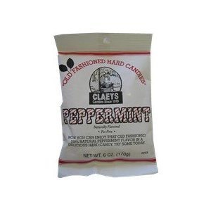 Amazon.com : Claey's, Old Fashioned Hard Candy Peppermint, 6 Ounce Bag ...