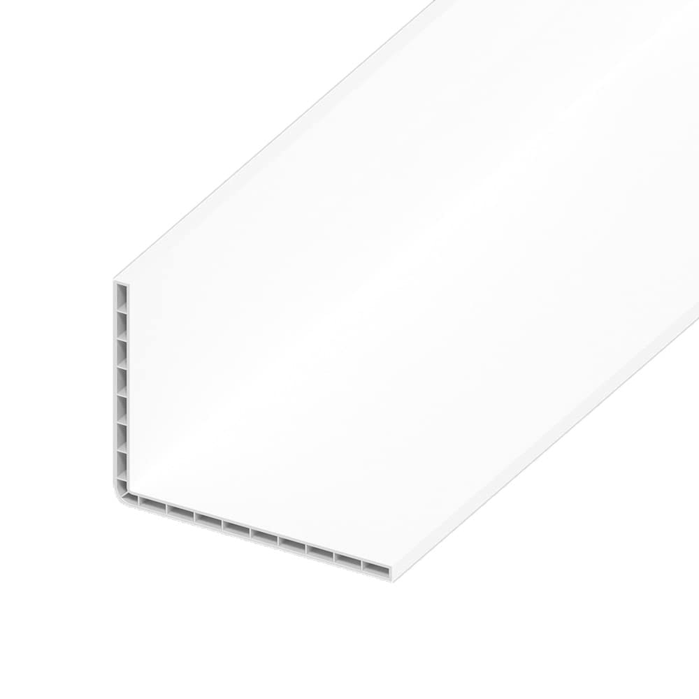 PVC Hollow Rigid Angle 100mm x 80mm | Architrave & Trims - White ...