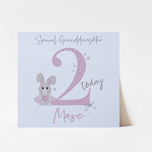 2nd Birthday Card Girl. Personalised Age 2 today card for daughter ...