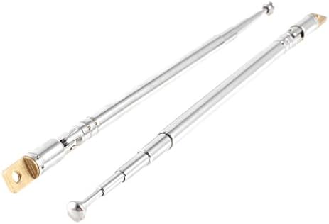 uxcell 2Pcs FM AM Radio Telescopic Antenna Replacement, 5 Section ...