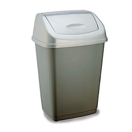 Blueshark Enterprise 15 LTR Square Plastic Bucket Dustbin with Swing ...