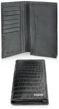 A.Testoni Black Crocodile Coat Wallet at Amazon Men’s Clothing store