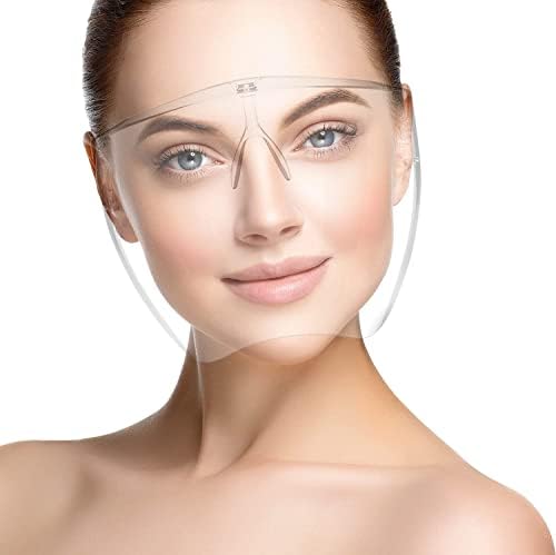 2 Pack Clear Mask, Face Eye Cover Sunglasses Protective Shield