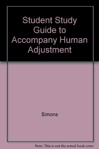Amazon.com: Student Study Guide to Accompany Human Adjustment ...