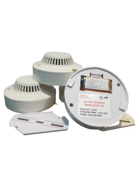 Agni Hunt Smoke Detector Without Battery Operated(White) Pack of 2 ...