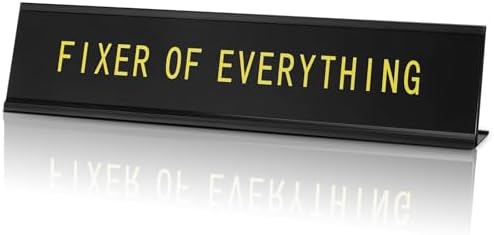 Amazon.com: Menkxi Funny Desk Signs for Office, Novelty Nameplate ...