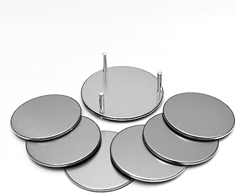 Ferro Hyde Coaster Stylish|Round Shape | Mild Steel | Coaster Set 6 and ...