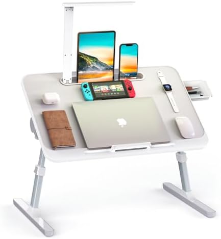 Amazon.com: LASTOOLS Bed Table with Led Light, Lap Desk for Laptop ...
