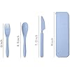Amazon.com: SUNNYHILL 4PCS Portable Utensils Set Straw Cutlery Set ...
