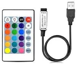 WOWLED 1M USB RGB Strips Contoller, USB LED Controller with 24Key IR ...