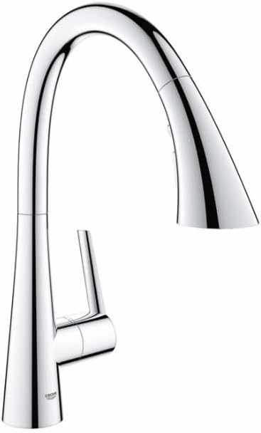 Amazon | 3229420Jゼドラ GROHE シングルレバーキッチン混合栓 コールドスタート仕様(ヘッド引出タイプ)32294002 ...