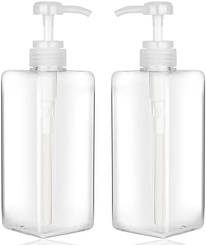 4 PCS Clear Bath Empty Bottle, 500ml Push-type Bath Empty Bottle ...