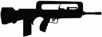 Amazon.com: FAMAS Rifle - Black - Sticker - Decal - Die Cut : Automotive