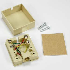 Snapklik.com : InstallerParts RJ11 Modular Single Port Surface Mount Jack