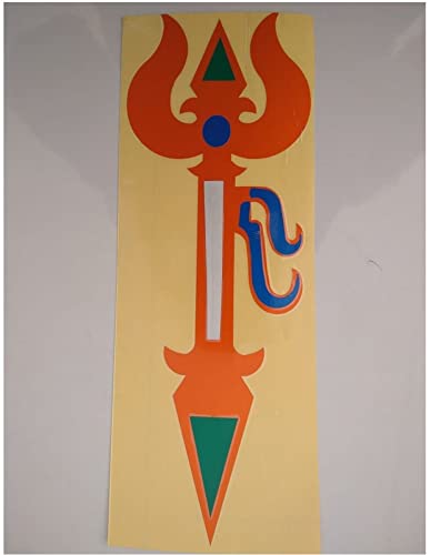 AUTONEST Car Trishul Sticker Radium reflactive Colour (Orange,Blue and ...