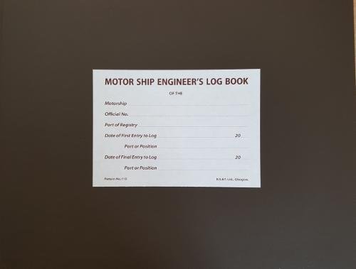 Motor Ship Engineer's Log Book: Pattern no. 115, Three Months : Amazon ...