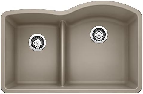 BLANCO, Truffle 442072 DIAMOND SILGRANIT 50/50 Double Bowl Undermount ...