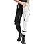 MEINVQIAOTI Black Cargo Pants Women Loose Chained Pants Multi-Pocket ...