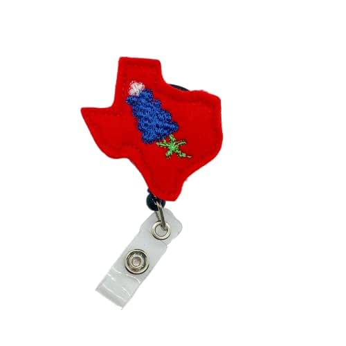 Amazon.com: Texas Blue Bonnet Badge Reel, Retractable State Flower ID ...
