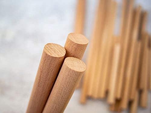 DK Craft Touch Wooden Dowel Rods 12MM Thickness | Solid Hardwood Sticks ...