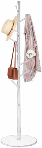 Amazon.com: KOLUTI Acrylic Coat Rack Stand, with 8 Hooks 3 Section ...